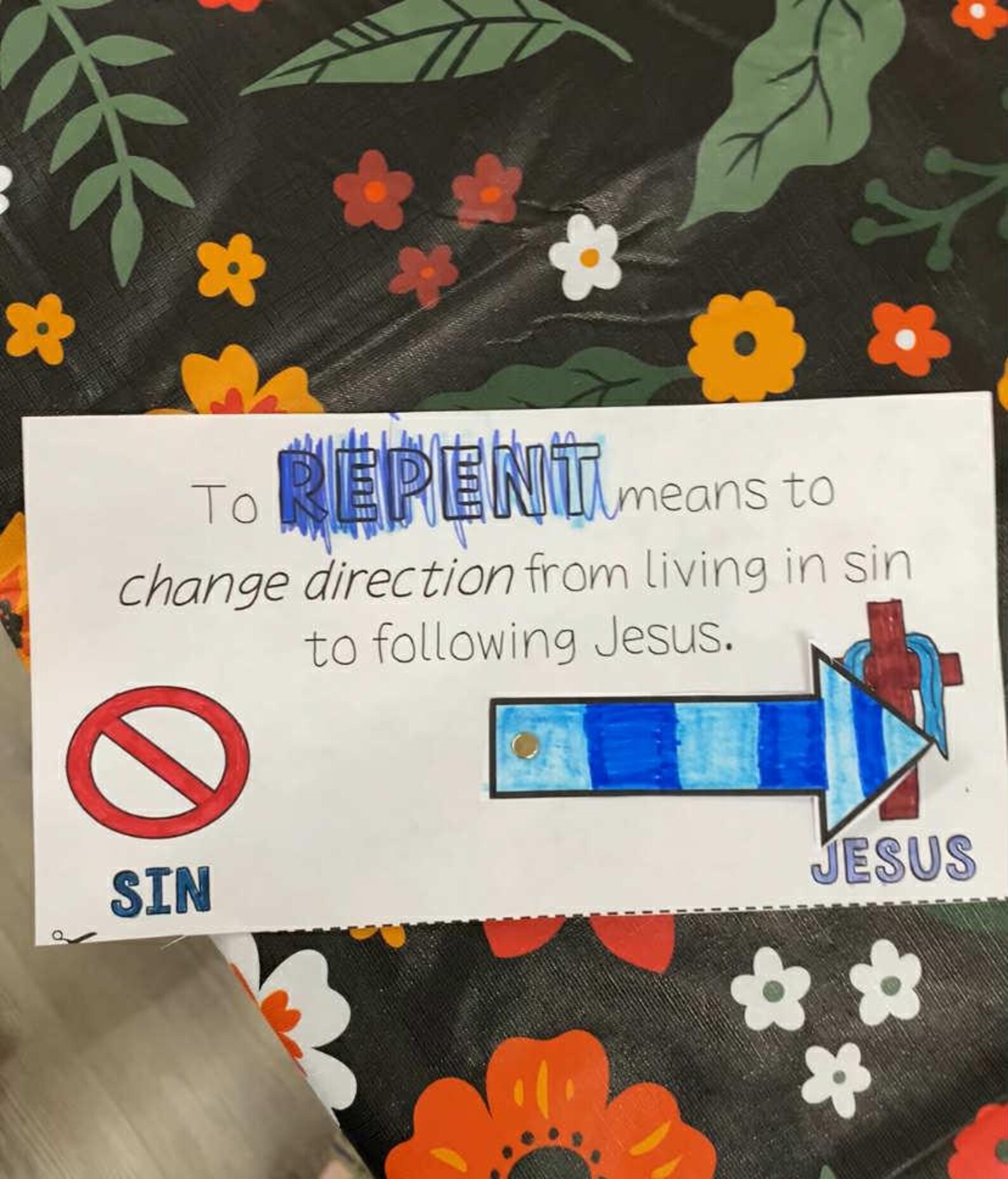 Repent & Follow Jesus Printable Arrow Craft (for Sunday School ...