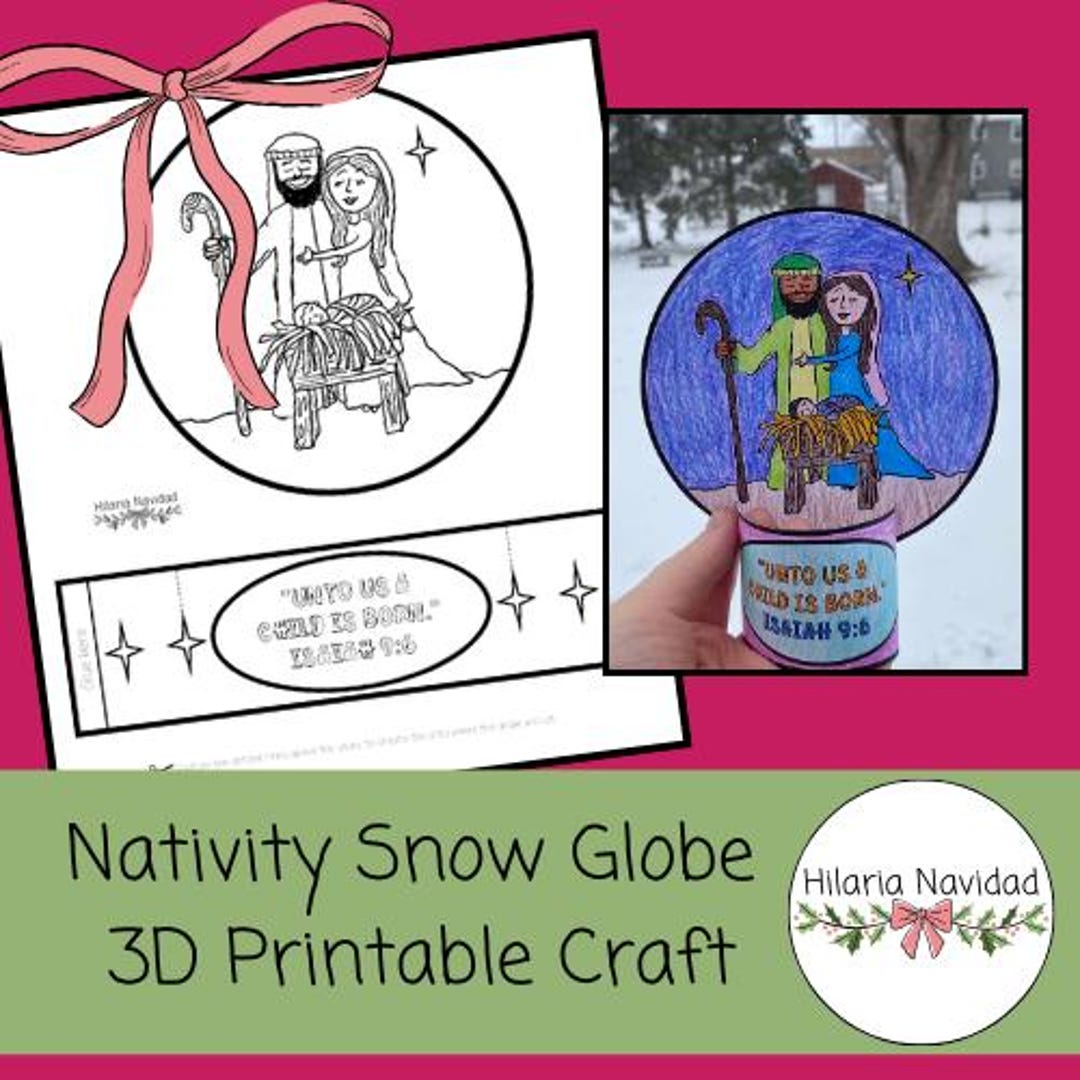 Christmas Nativity Snow Globe Craft (simple Printable Craft for Sunday ...