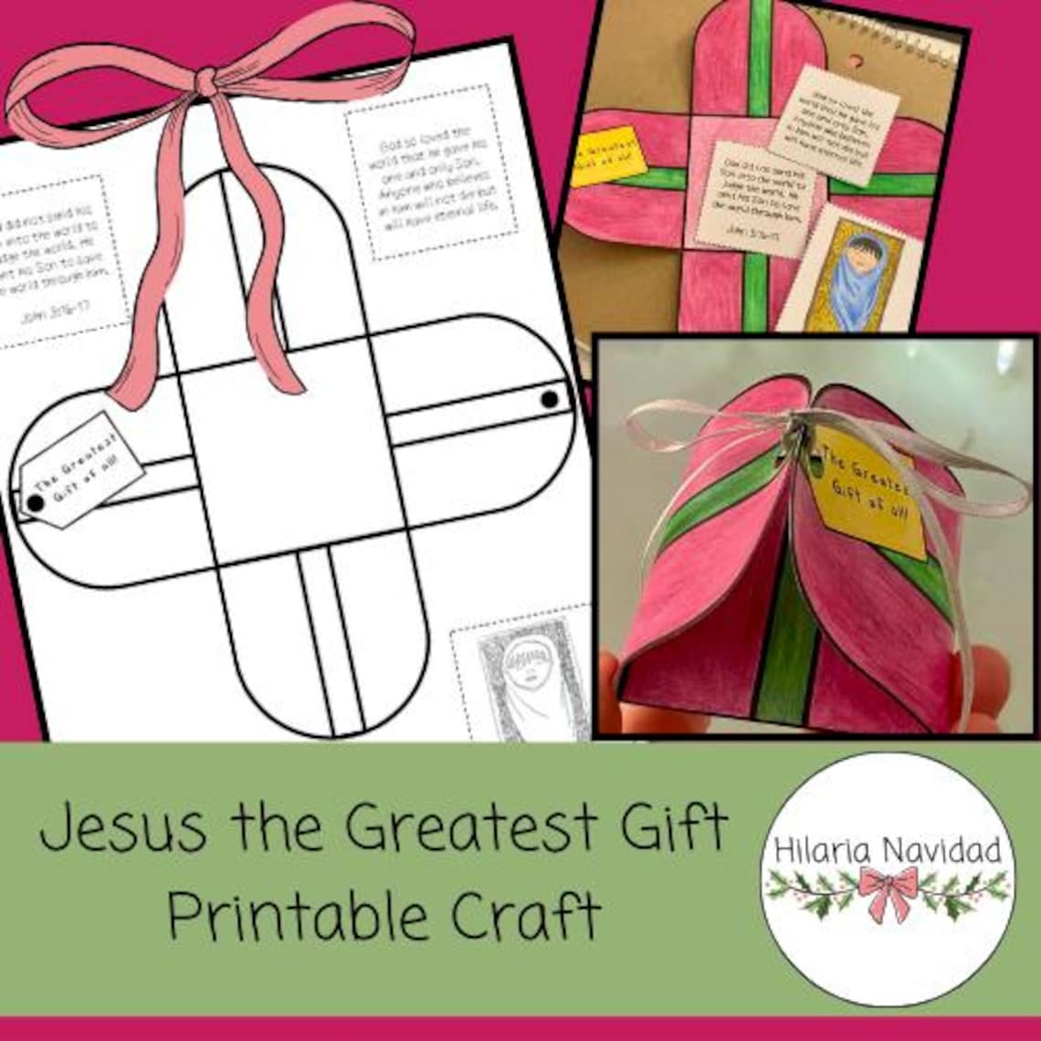 Jesus the Greatest Gift Christmas Craft (printable Christmas Bible ...