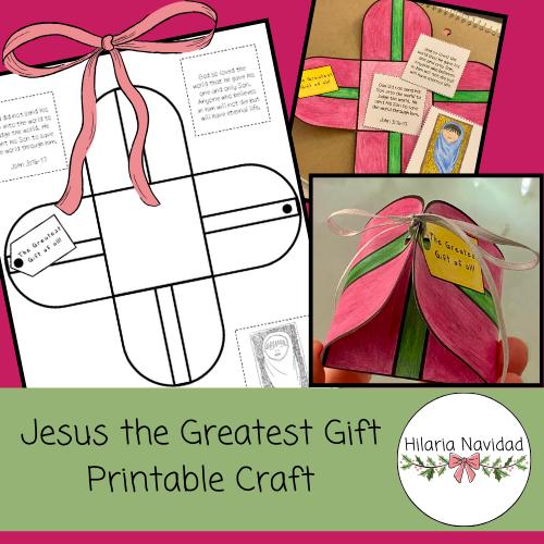 Jesus the Greatest Gift Christmas Craft (printable Christmas Bible ...