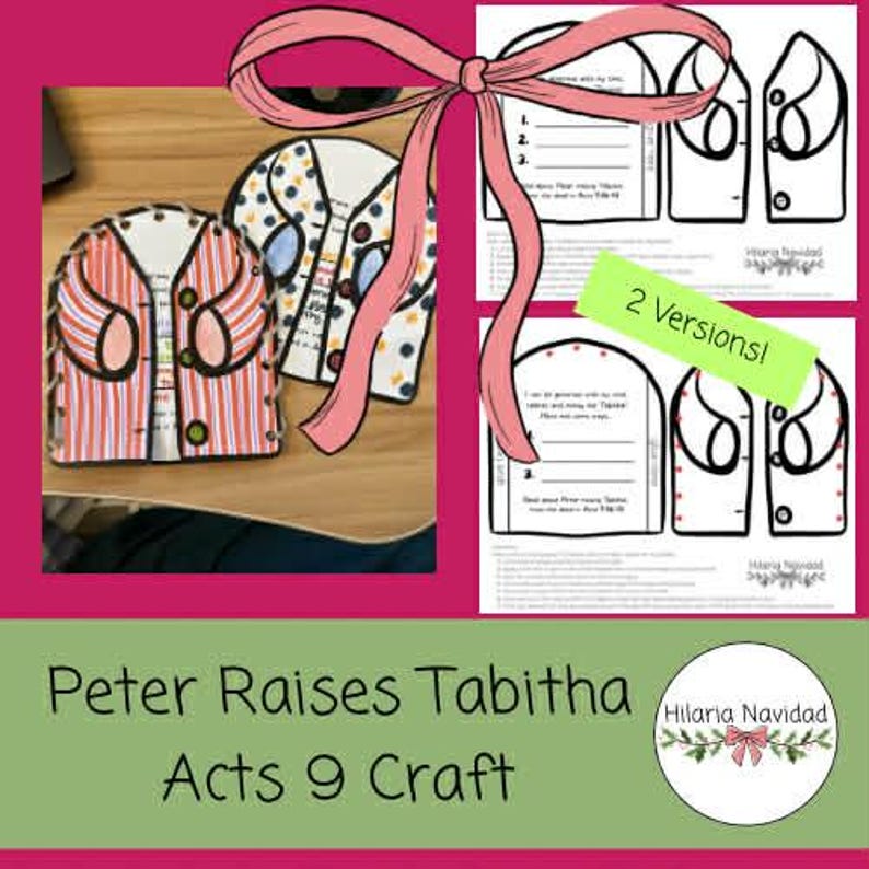 Tabitha Bible Craft for Kids (sunday School, Classroom, Family Use, Etc ...