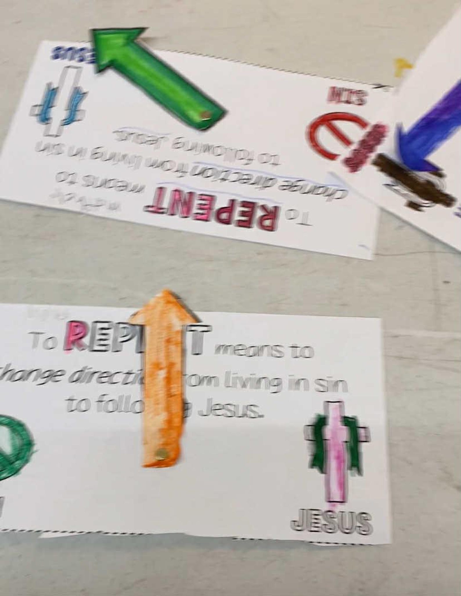 Repent & Follow Jesus Printable Arrow Craft (for Sunday School ...