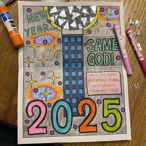 New Year Same God 2026 Folding Craft - English and Spanish (hebrews 13: ...