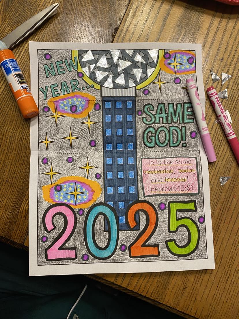 New Year Same God 2025 Folding Craft (hebrews 13:8 New Years Craft for ...
