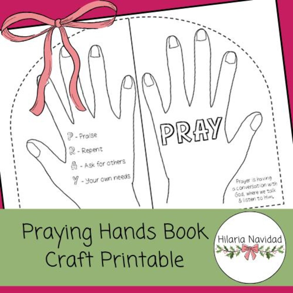 Prayer Book Craft for Sunday School (classroom, Kids Church) - Etsy