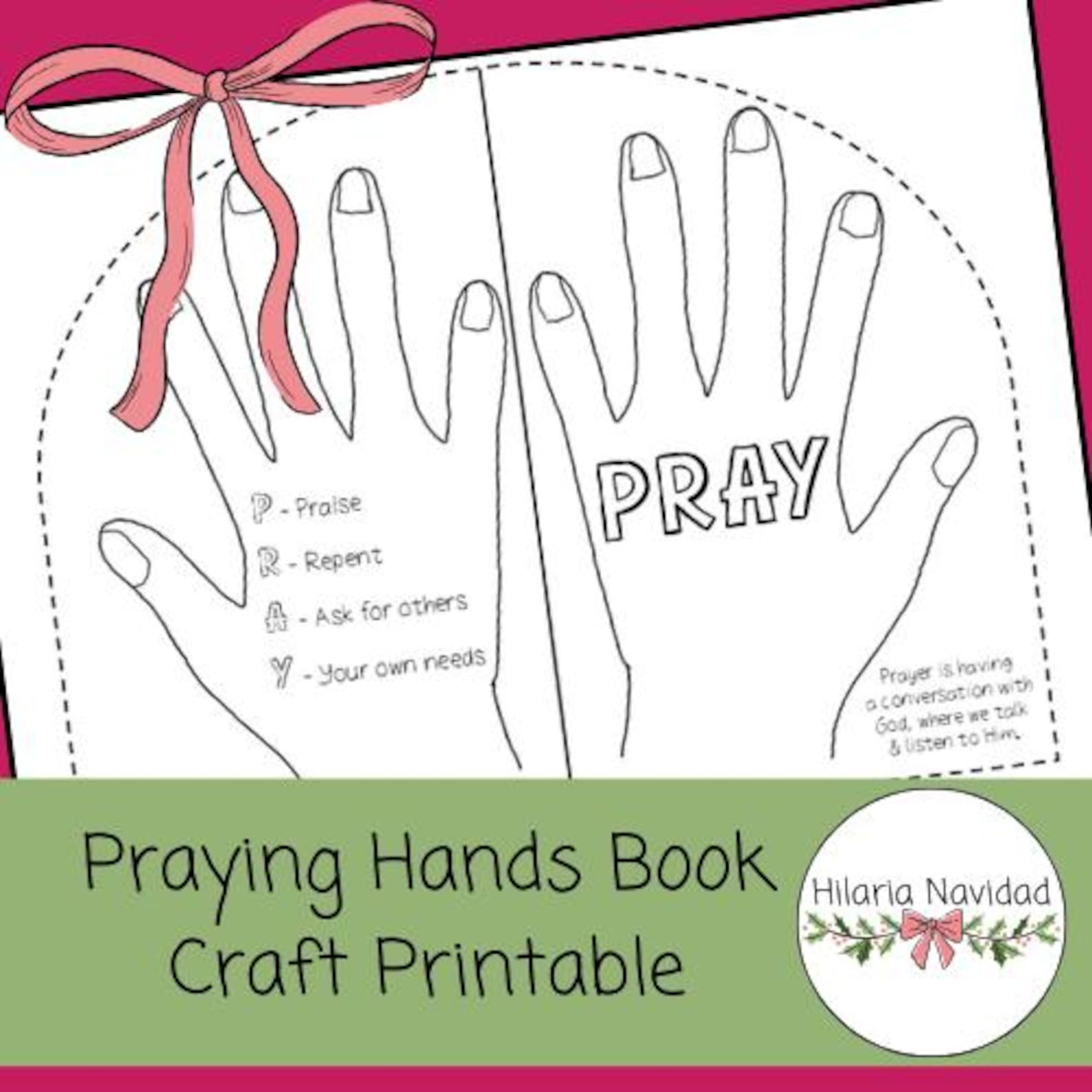 Prayer Book Craft for Sunday School (classroom, Kids Church) - Etsy