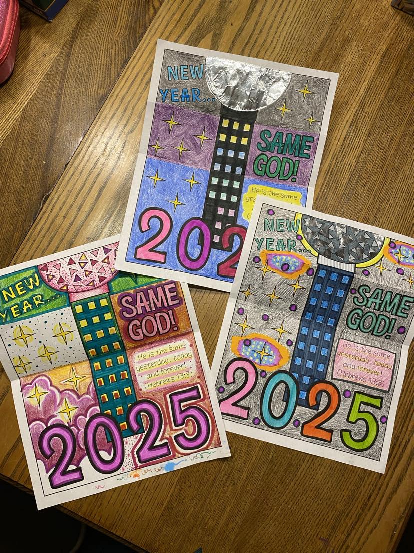 New Year Same God 2025 Folding Craft (hebrews 13:8 New Years Craft for ...