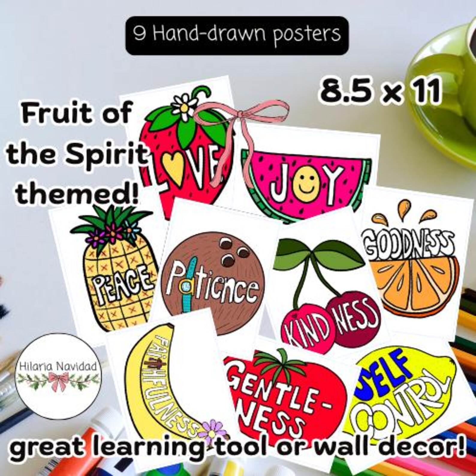 Fruit of the Spirit 8.5x11 Posters (sunday School, Classroom, VBS ...