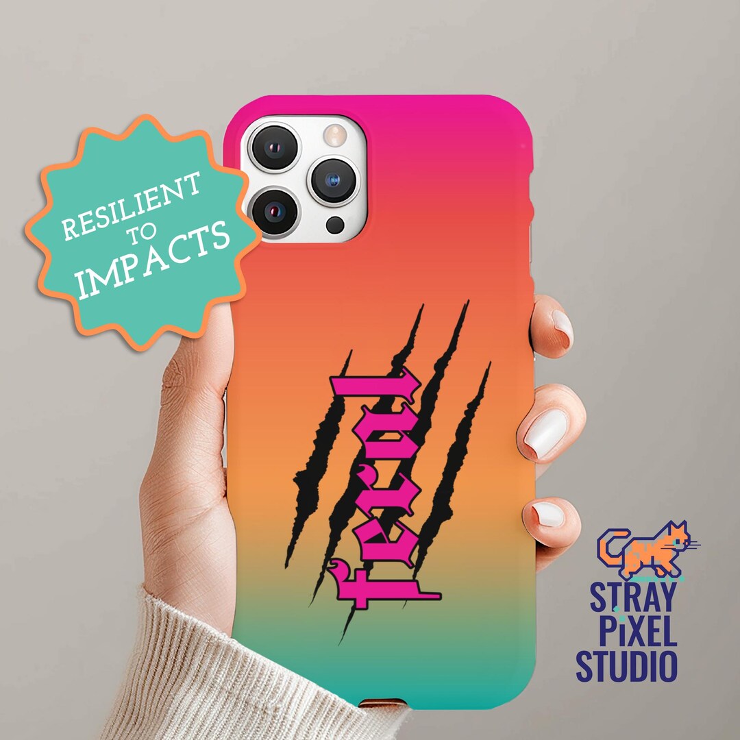 Tough Phone Cases, Feral Claw Marks, Colorful Background, Protective ...
