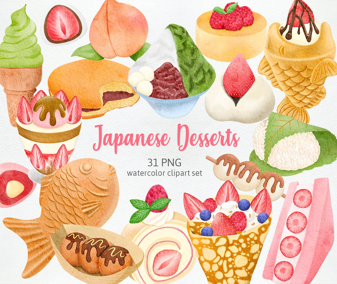 Japanese Desserts, Strawberry Mochi, Macha Cake, Dorayaki Red Bean Cake ...