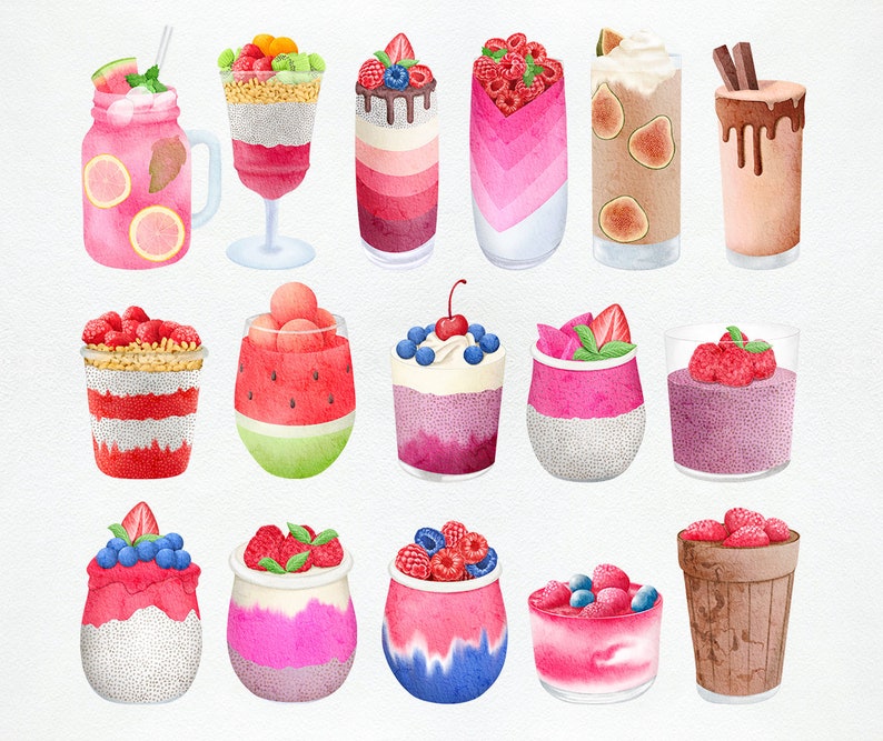 Delicious Smoothie Beverage Blended Drink, Summer Fruit Drinks Junk ...