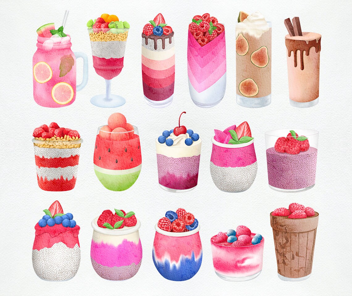 Delicious Smoothie Beverage Blended Drink, Summer Fruit Drinks Junk ...