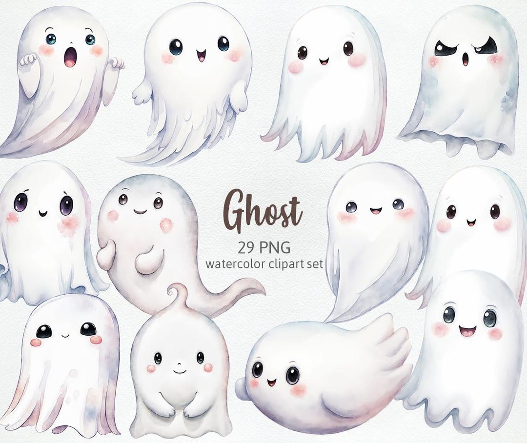 Cute Little Ghost, Adorable Kids Halloween Ghost White Cloth, Kawaii ...