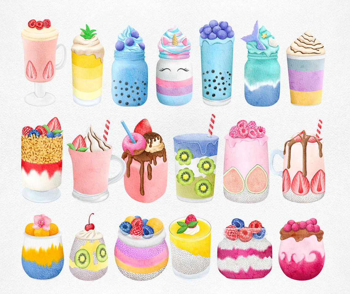 Delicious Smoothie Beverage Blended Drink, Summer Fruit Drinks Junk ...