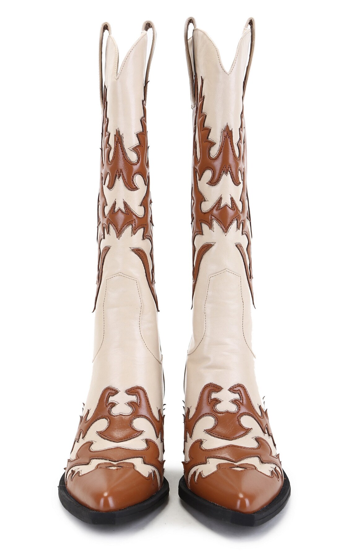 Women's Western Cowboy Knee-high Stich Patterns Pull-on Boots - Etsy