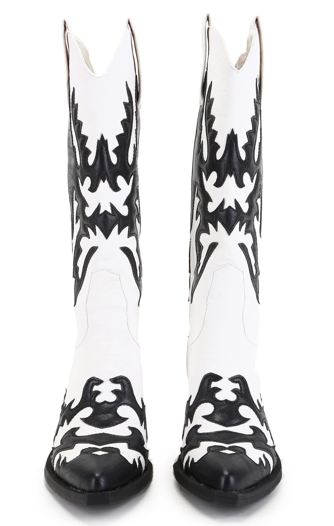 Women's Western Cowboy Knee-high Stich Patterns Pull-on Boots - Etsy