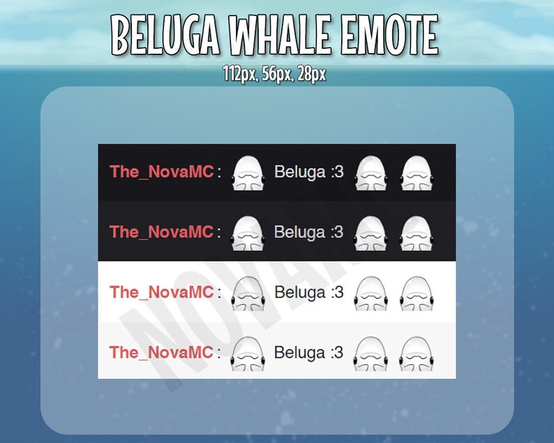 Beluga Whale Emote - Etsy