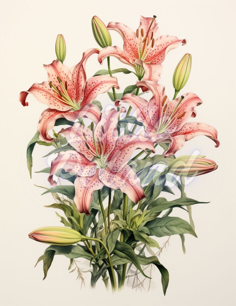 Lilies | Lily | Flowers | Nature | 17 Inch X 22 Inch | Digital Art ...