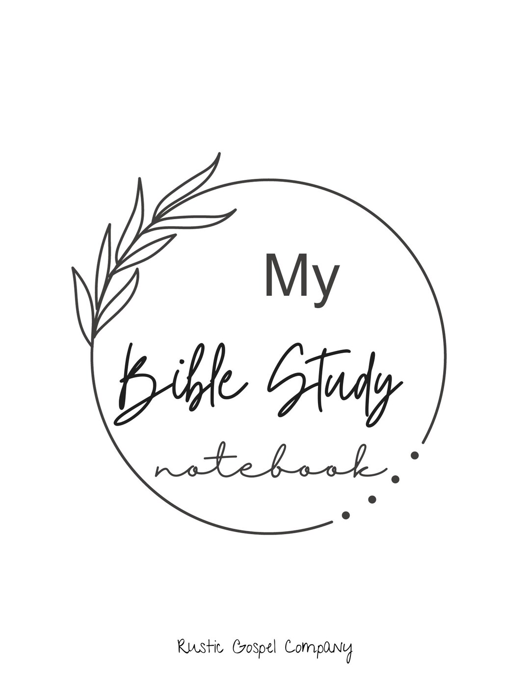 Simple Black & White My Bible Study Notebook Digital - Etsy