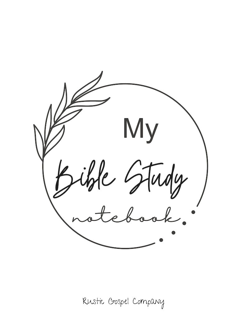 Simple Black & White My Bible Study Notebook Digital - Etsy