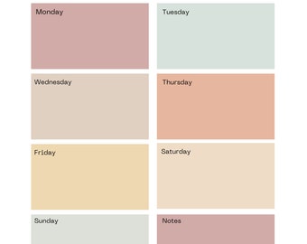 Retro Weekly Planner Digital Planner PNG - Etsy