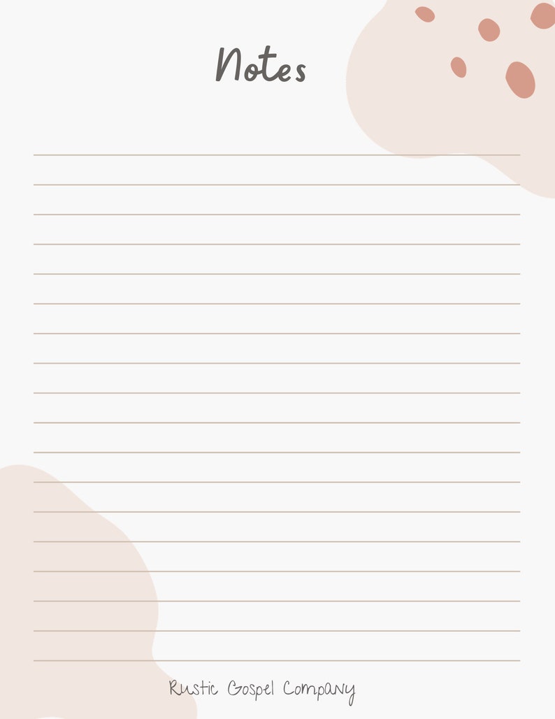 Bible Study notes Digital Printable - Etsy