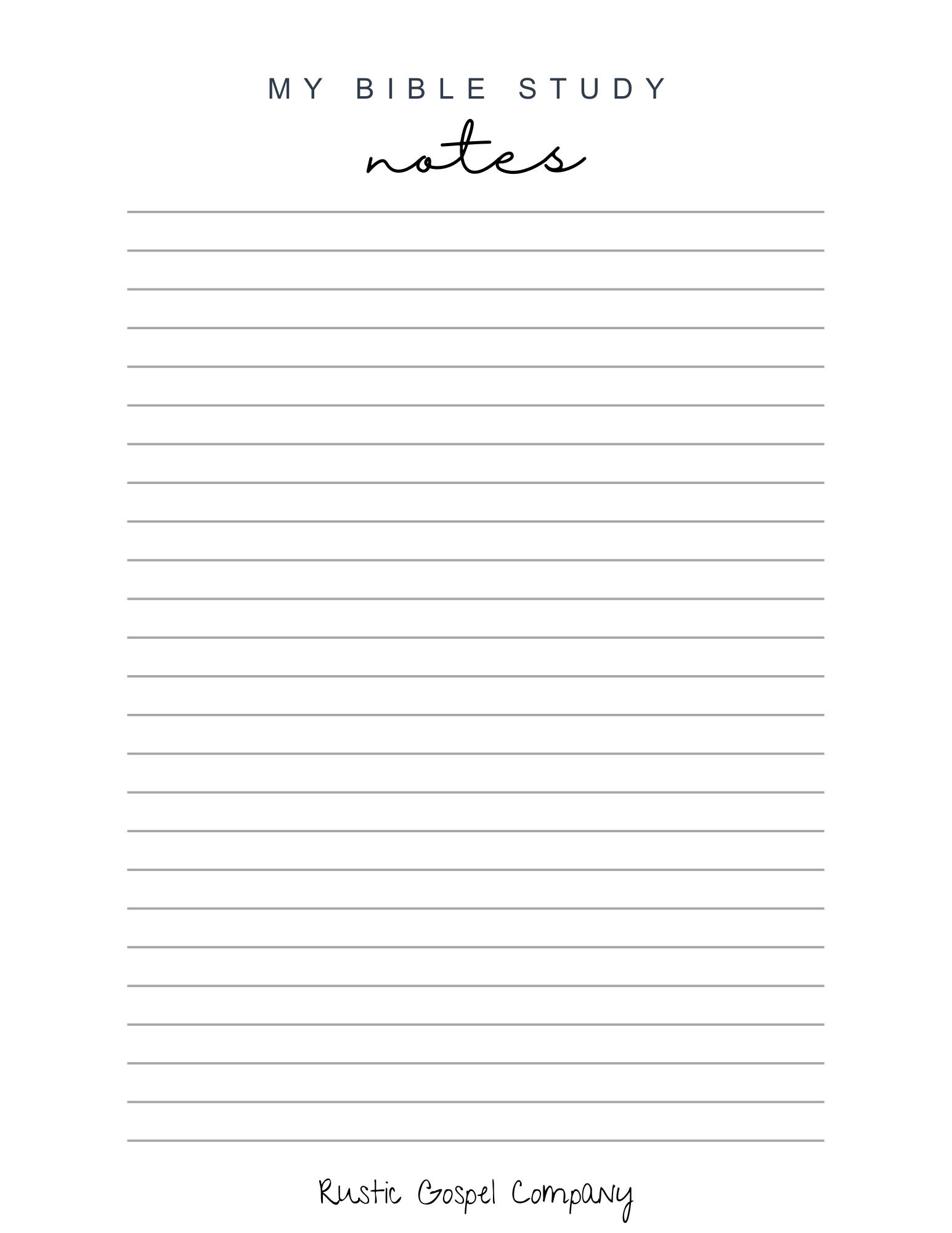 Simple Black & White My Bible Study Notebook Digital - Etsy