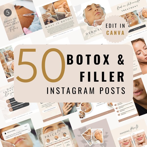 Aesthetic Injector Social Media Templates Editable - Etsy