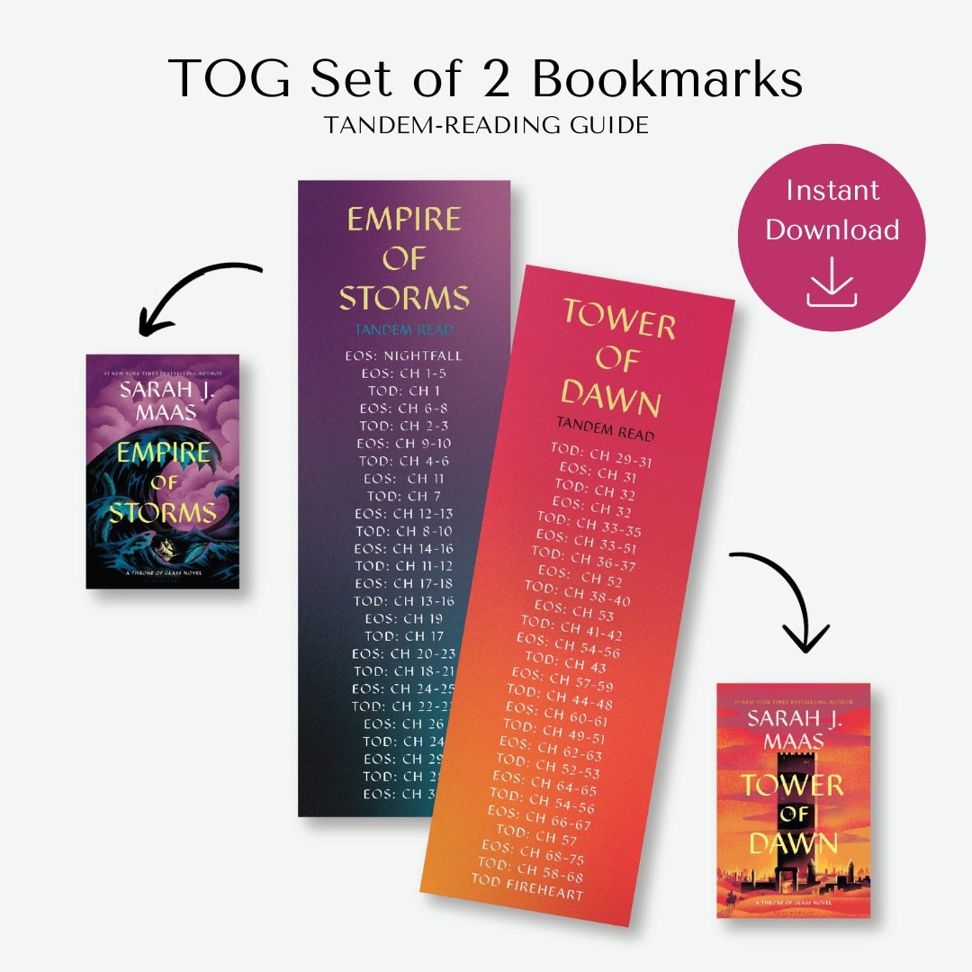 Throne of Glass - Tandem Read Bookmarks Guide Set of Two, EOS Empire of ... Throne of Glass - Tandem Read Bookmarks Guide Set of Two, EOS Empire of ...