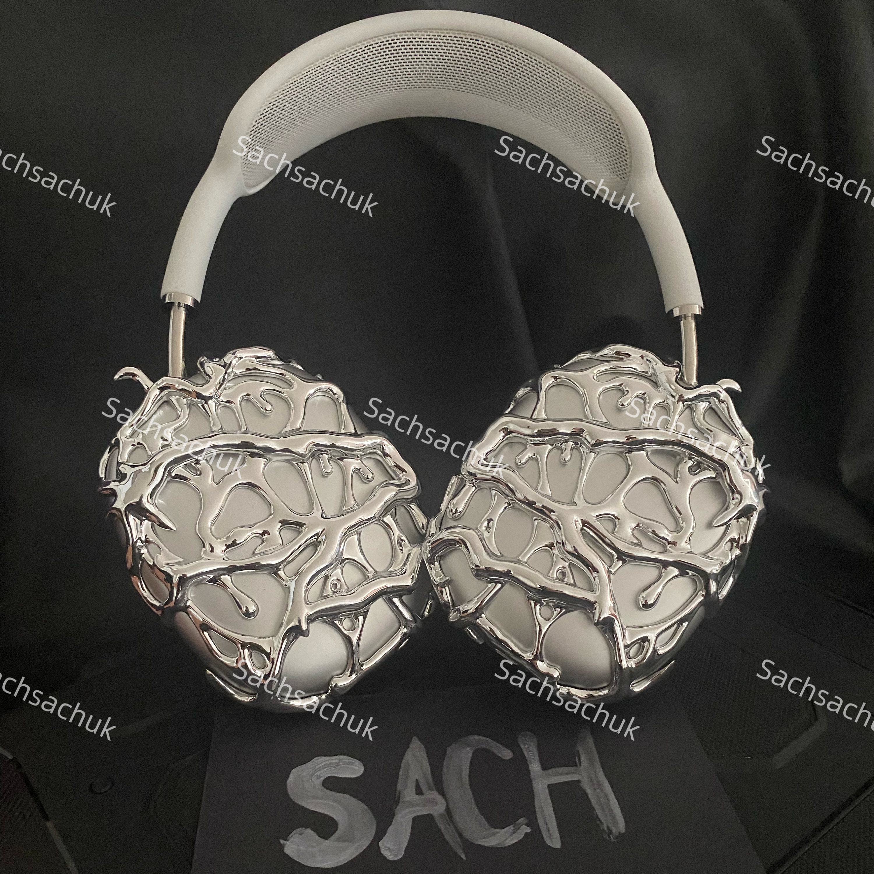 Vein Airpods Max Covers: Glossy Black Cyberpunk Headphone Accessories ...
