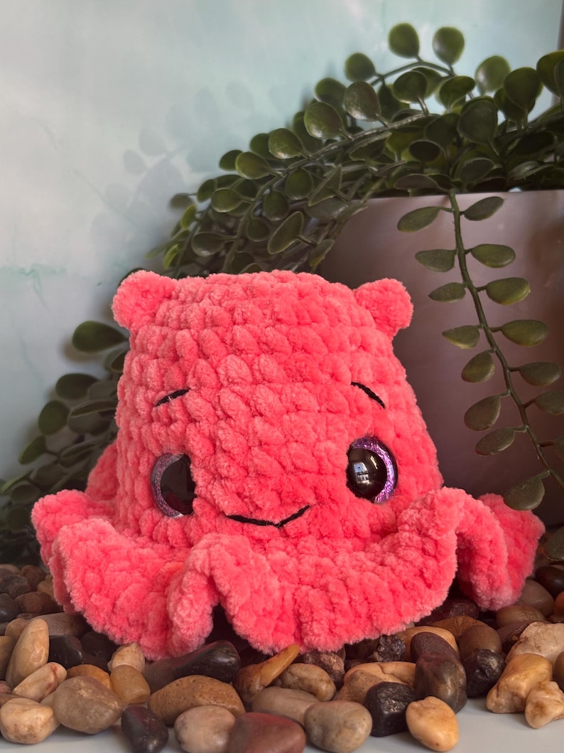 Crochet Dumbo Octopus, Umbrella Octopus, Handmade Stuffed Octopus Sea ...