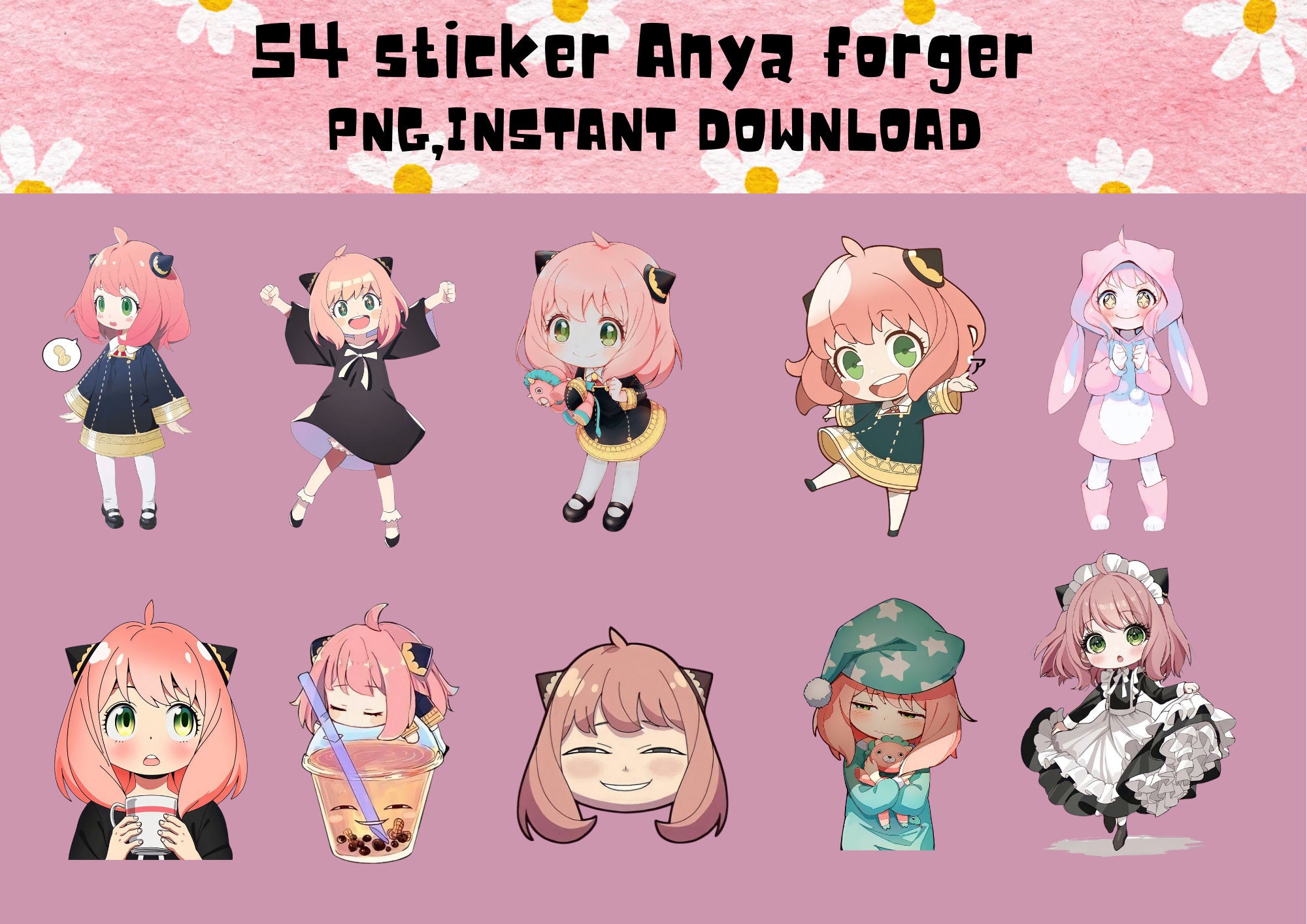 Spy X Family (anya) Volume 2, Anime Stickers, Cute Stickers, Anya ...
