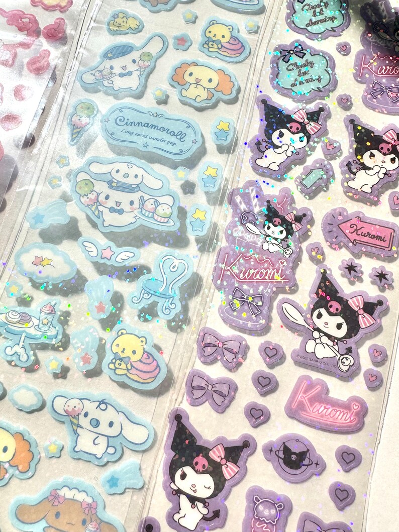 New Styles Added Cute Glitter Sticker, Kawaii Sticker, Kuromi Sticker ...