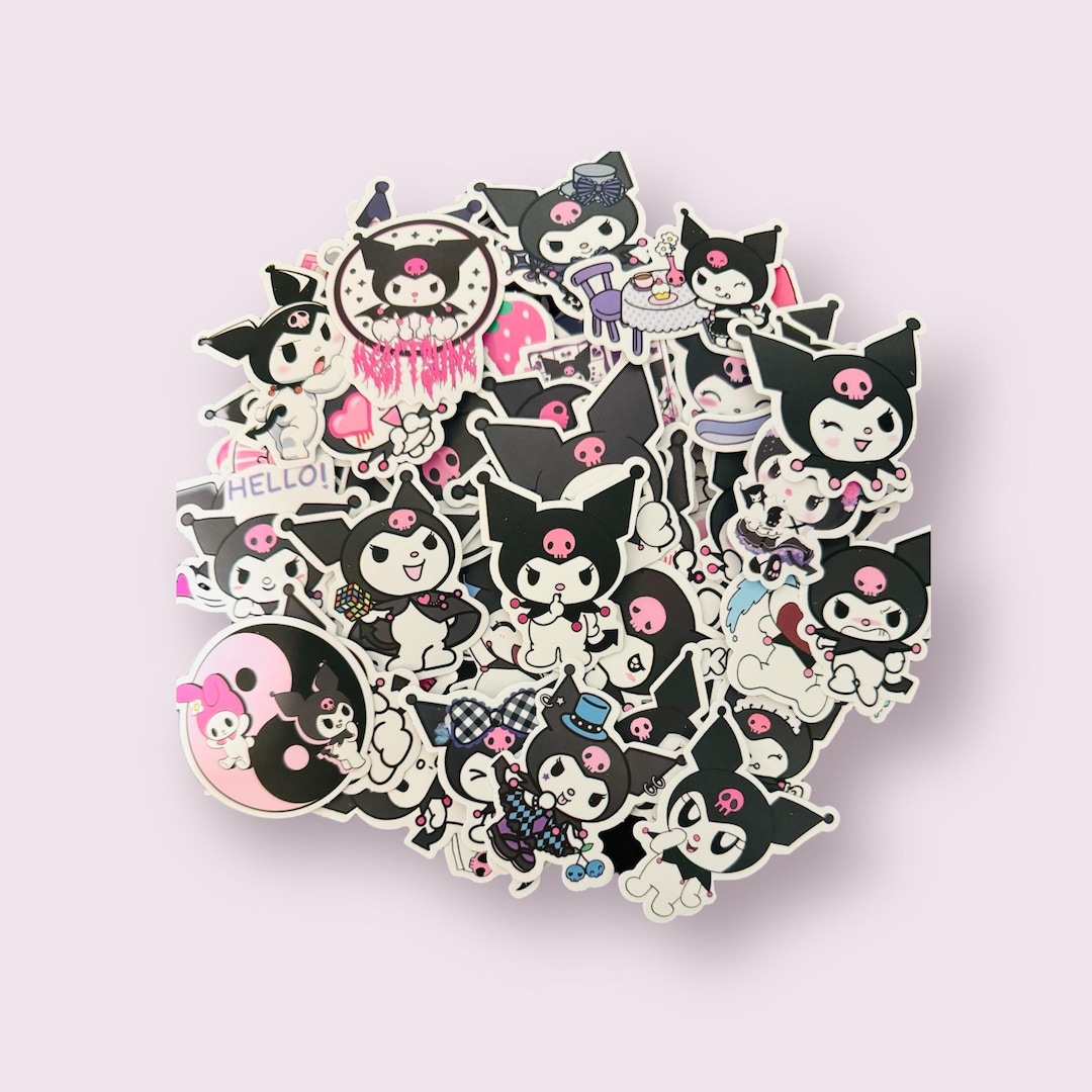 Kuromi Sticker, Cute Anime Sticker, Sanrio Sticker, Random Sticker Pack ...