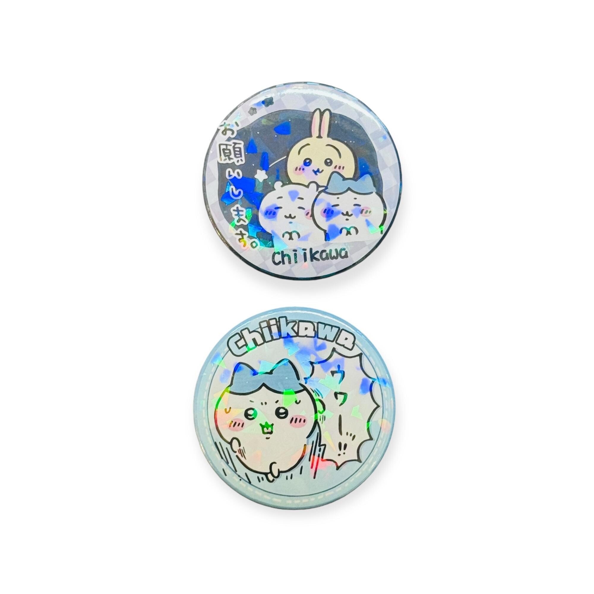 Cute Chiikawa Laser Button Enamel Pins, Kawaii Brooch Pins, Sweet Lapel ...