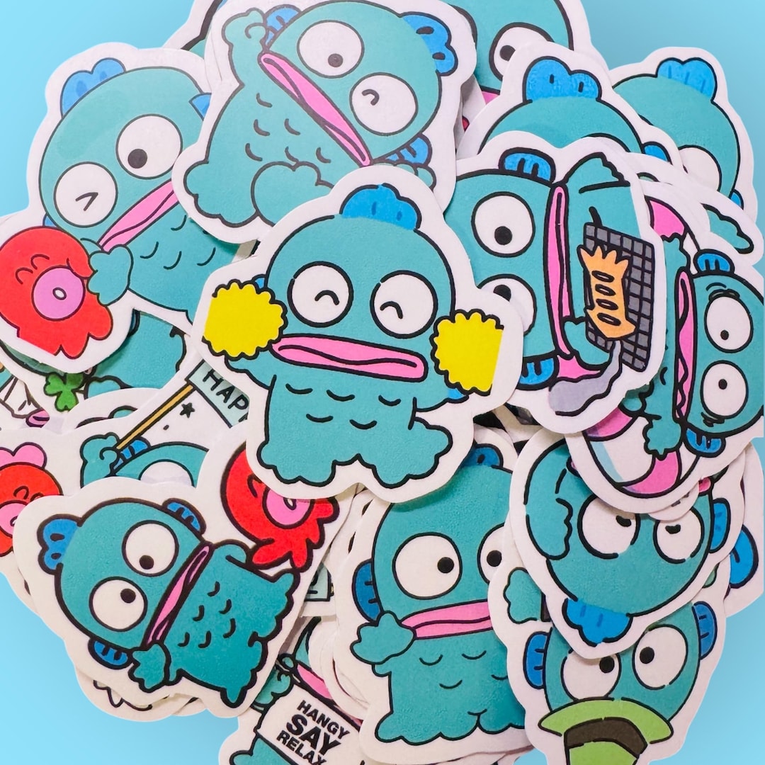 Sanrio Hangyodon Sticker, Cute Anime Sticker, Sanrio Sticker, Random ...