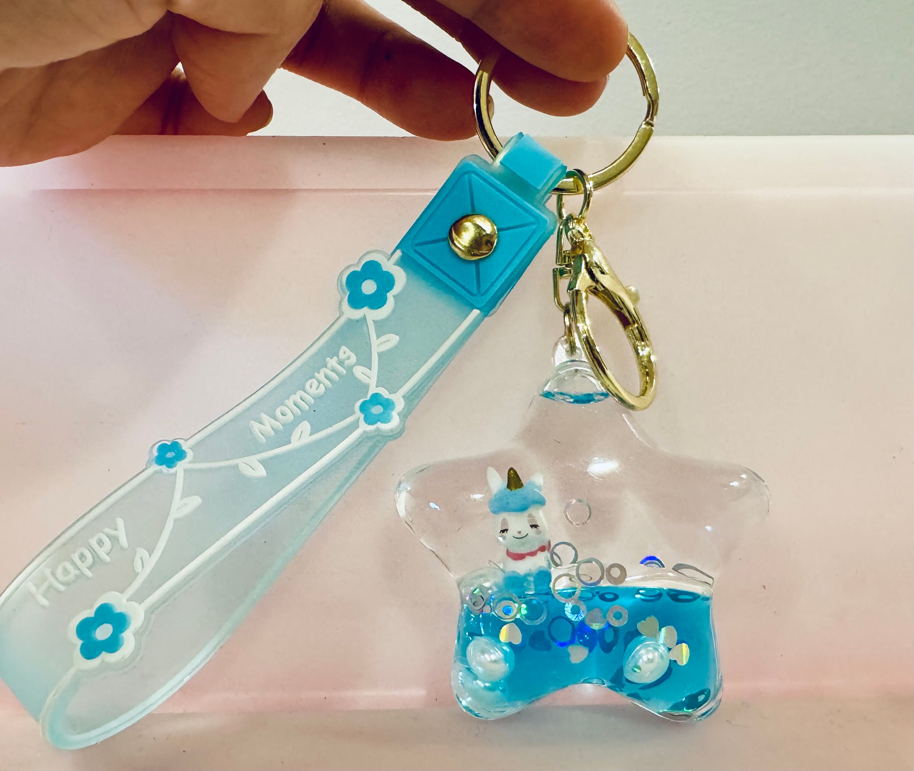 Kawaii Liquid Keychain, Star Shaker Keychain, Fidget Toy for Kids ...