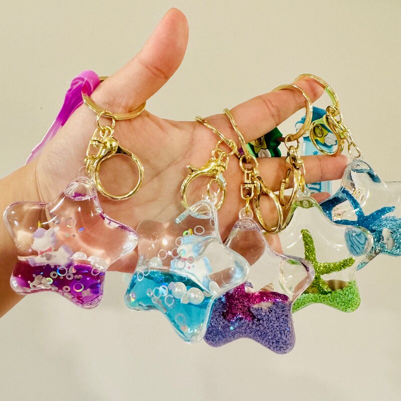 Liquid Keychain - Etsy
