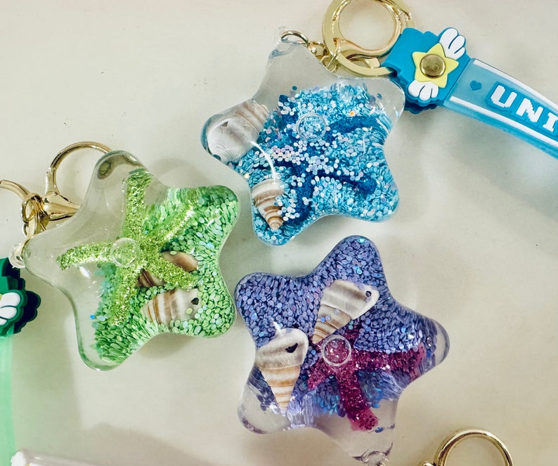 Kawaii Liquid Keychain, Star Shaker Keychain, Fidget Toy for Kids ...