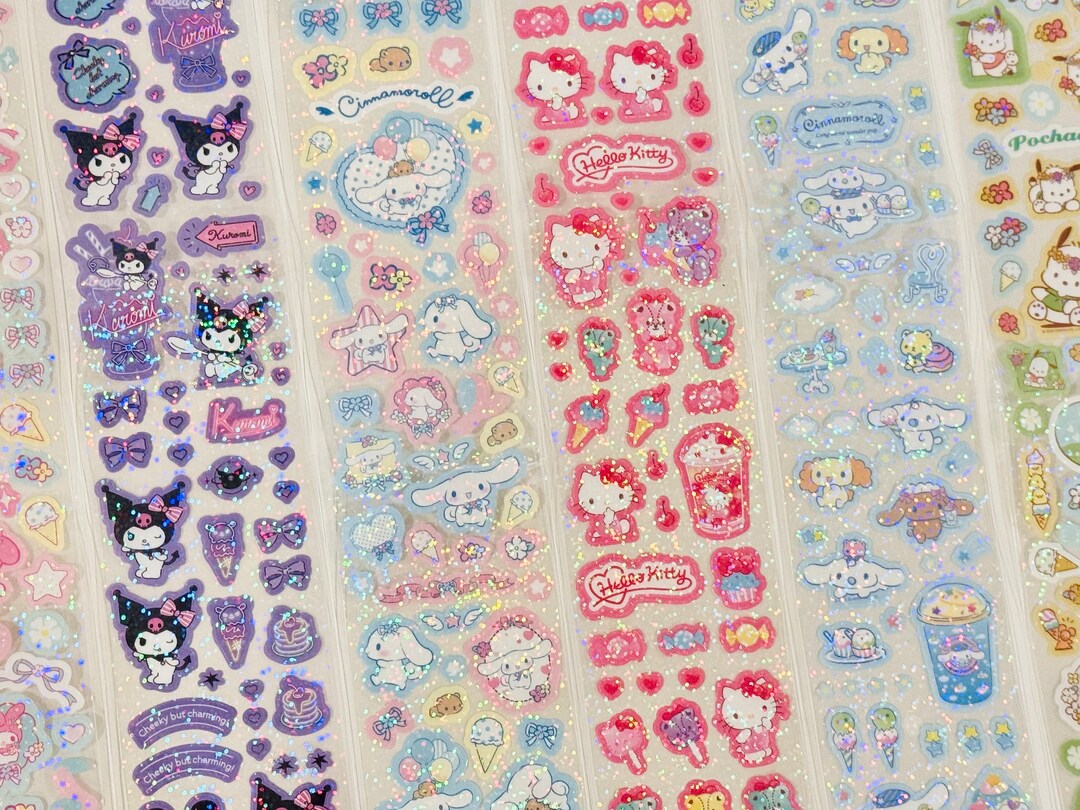 New Styles Added Cute Glitter Sticker, Kawaii Sticker, Kuromi Sticker ...