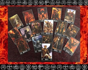 Goetia Tarot in Darkness Set Cards Oracle Card Deck Kit Magick Magic ...