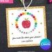 Friendship Bracelet Teacher Thank You Gift Tag, Editable Teacher Apple ...