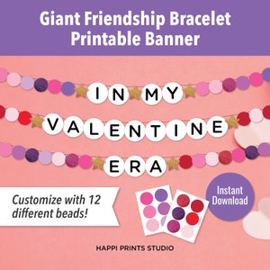 In My Valentine Era Printable Banner, Valentines Day Friendship ...