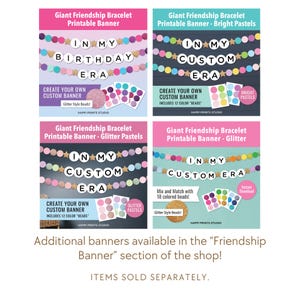 Giant Friendship Bracelet Banner, in My Custom Era Banner Printable, in ...