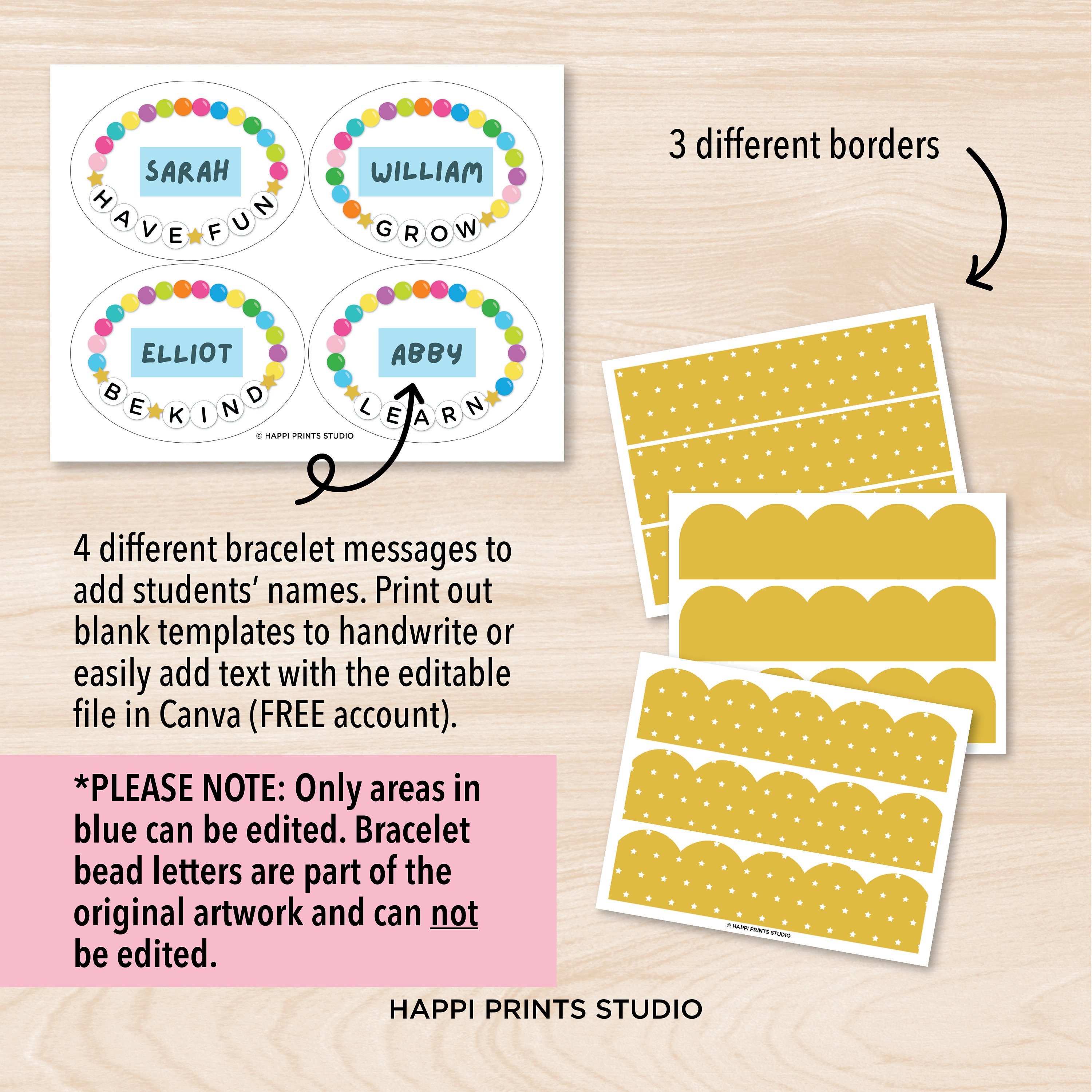 In Our Grade Era Printable Bulletin Board, Friendship Bracelet Bulletin ...