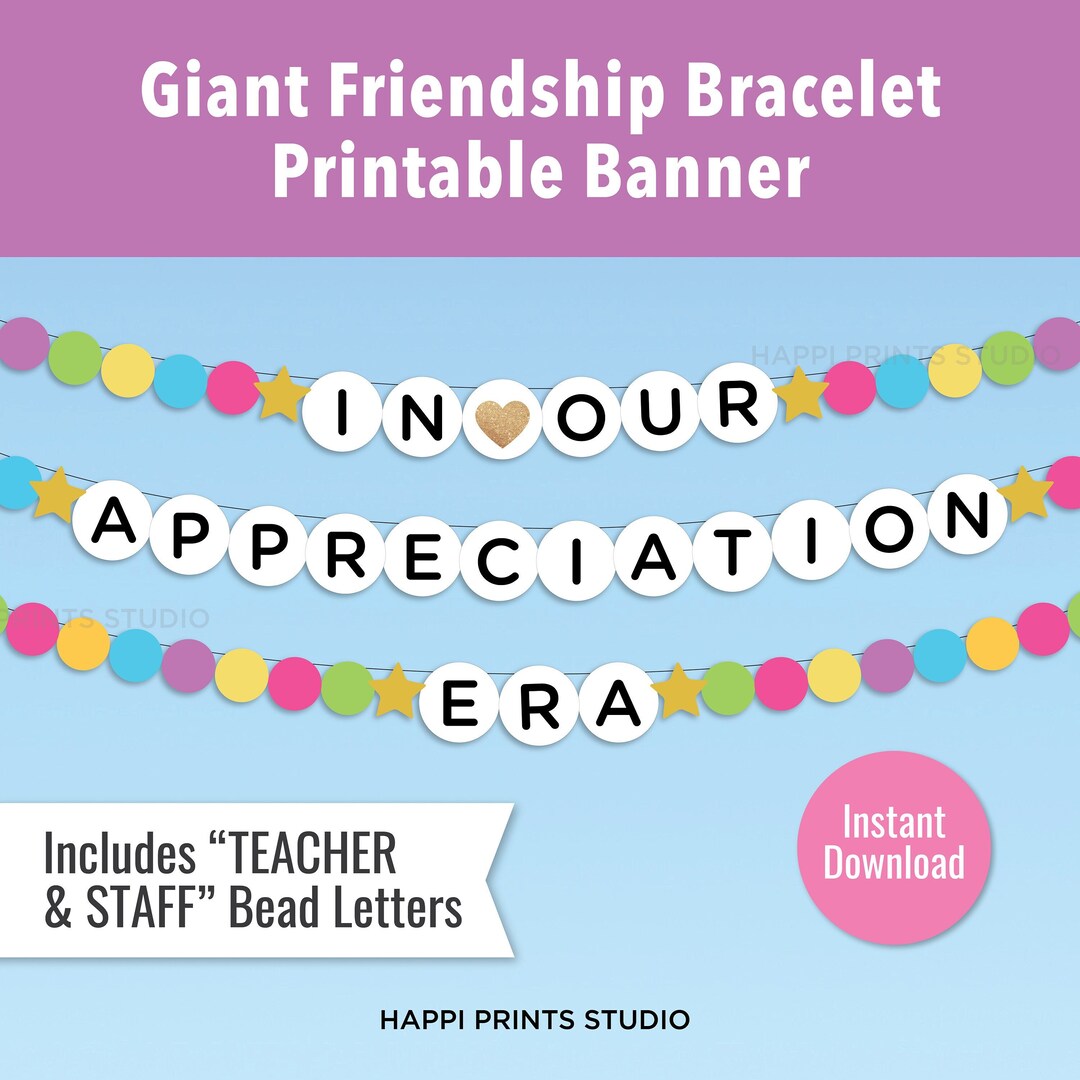 In Our Appreciation Era Printable Banner, Teacher and Staff ...