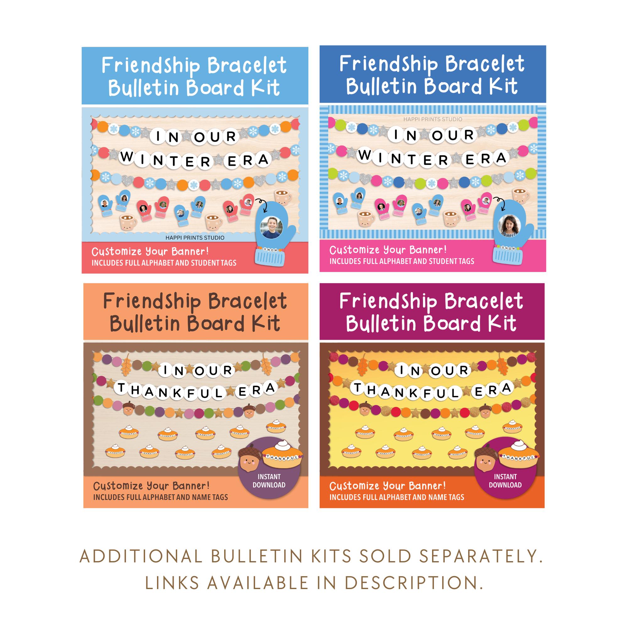 In Our Merry Era Friendship Bracelet Bulletin Board Kit, Christmas Era ...