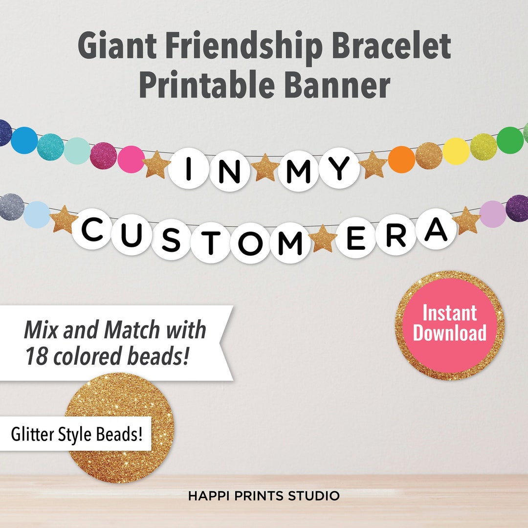 Giant Friendship Bracelet Garland in My Custom Era Banner - Etsy