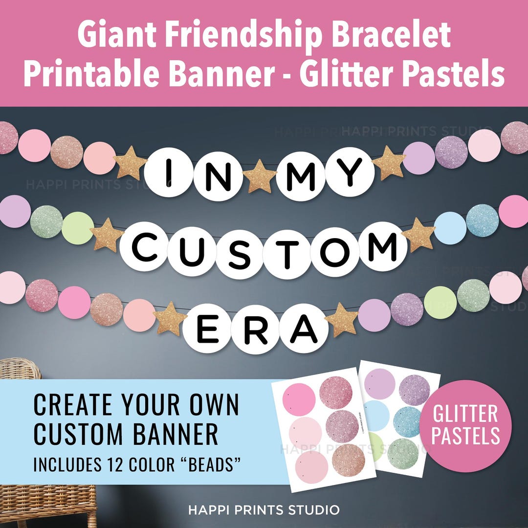 Giant Friendship Bracelet Banner, in My Custom Era Banner Printable, in ...
