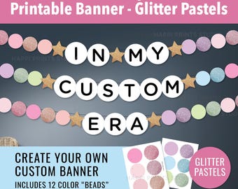 In My Birthday Era Banner Printable, Giant Friendship Bracelet Banner ...